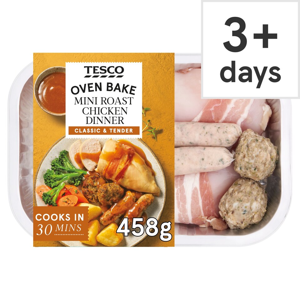 Tesco Mini Roast Chicken Dinner 458G - Tesco Groceries