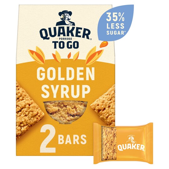 Quaker Porridge To Go Golden Syrup 2X55g - Tesco Groceries