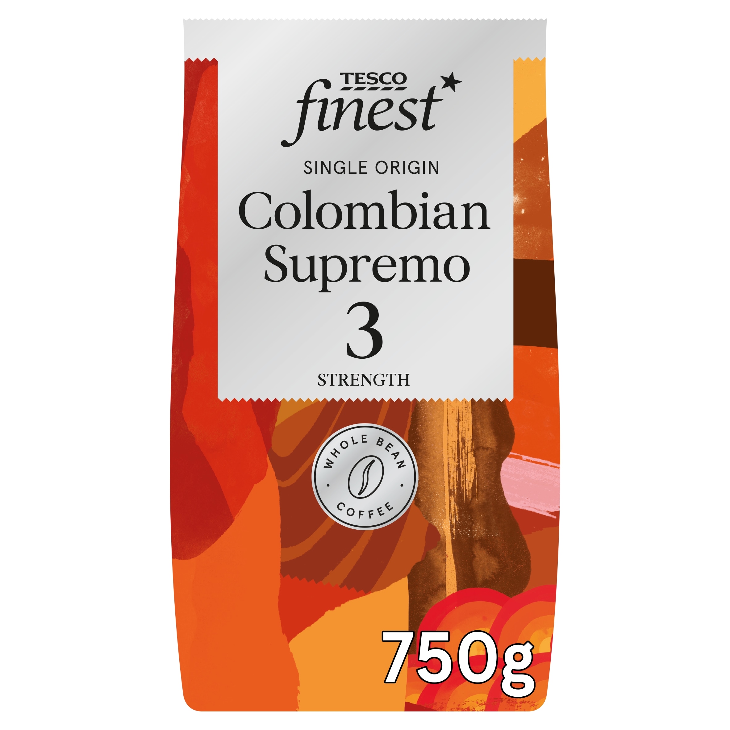 Tesco Finest Fairtrade Colombian Supremo Roasted Coffee Beans 750g ...
