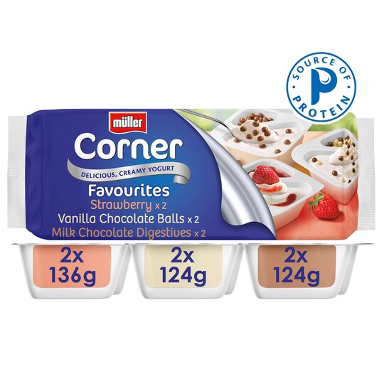 Muller Corner Favourites Yoghurt 6 Pack 768G - Tesco Groceries