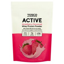 Tesco Active Strawberry Protein Powder 500G - Tesco Groceries