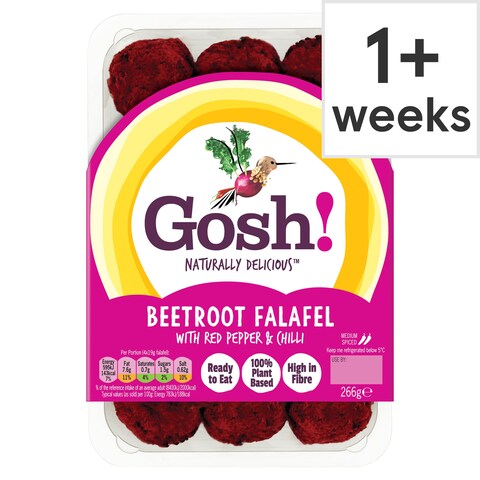 Gosh Beetroot Falafel Red Pepper & Chilli 266G - Tesco Groceries
