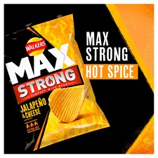 Walkers Max Strong Jalapeno And Cheese Crisps 150G - Tesco Groceries
