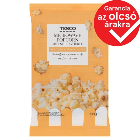 Tesco Cheese Flavoured Microwave Popcorn 100 g - Tesco Groceries
