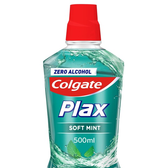 Colgate Plax Soft Mint Green Af 500Ml Rrp - Tesco Groceries