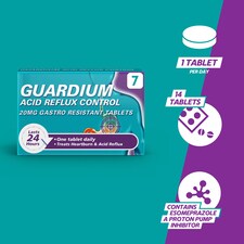 Guardium Acid Reflux Tablets 20Mg 7 Pack - Tesco Groceries