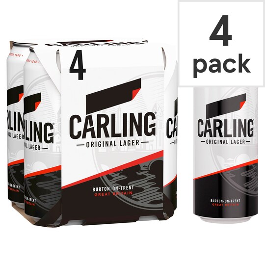 Carling Lager 4X440ml - Tesco Groceries