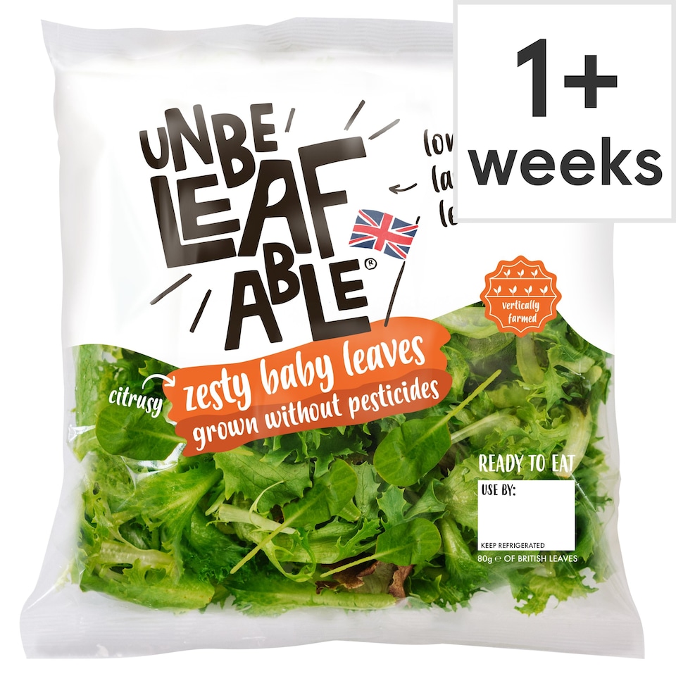 Unbeleafable Zesty Baby Leaves 80g - Tesco Groceries