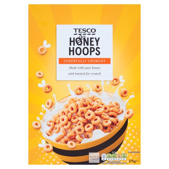 Tesco Honey Hoops 375G - Tesco Groceries