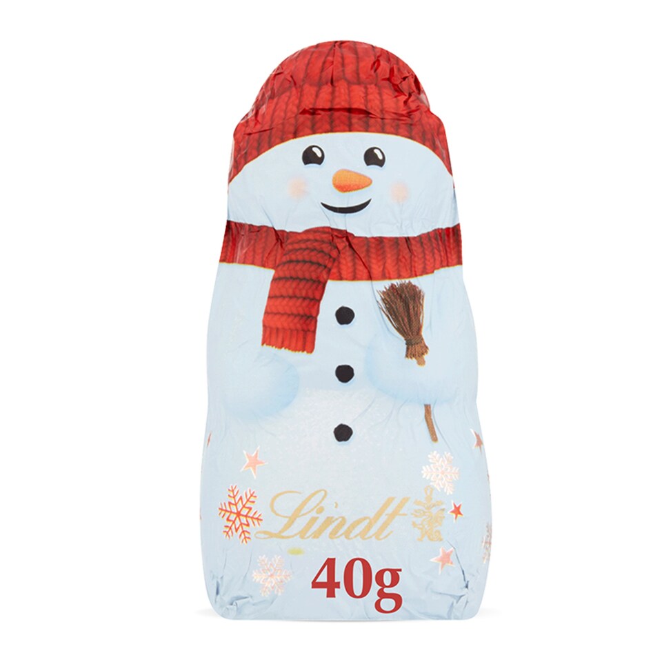 Lindt Milk Chocolate Snowman 40G - Tesco Groceries
