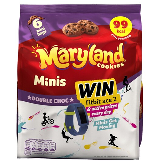 Maryland Cookies Minis Double Chocolate Chip 6 Pack 118.8G - Tesco ...