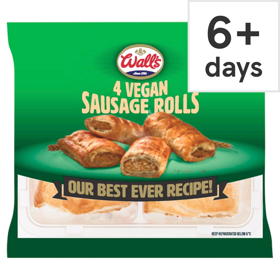 Wall's 4 Vegan Sausage Rolls 220g - Tesco Groceries