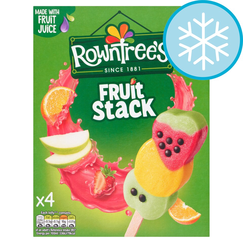 Rowntrees Fruit Stack 4X70ml - Tesco Groceries