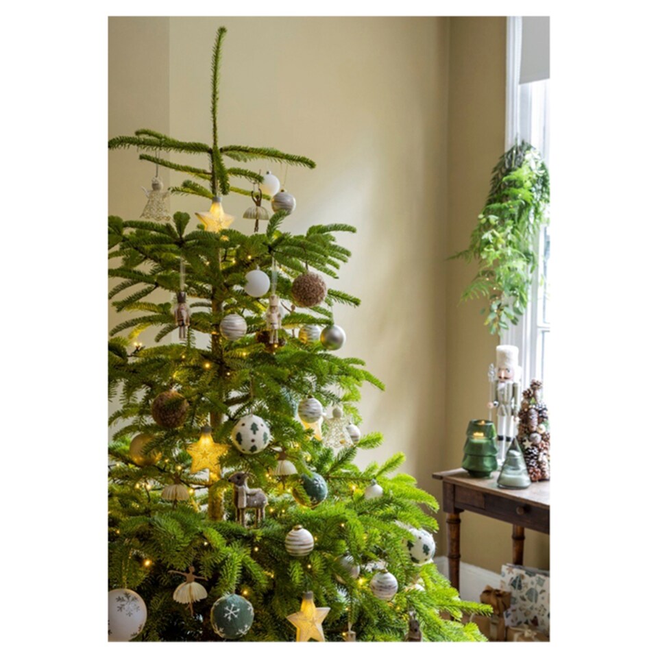 Tesco Green tree/snowflake bauble assortment - Tesco Groceries