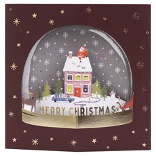 Tesco Luxury 3D House Scene Snow Globe Cards 5 Pack - Tesco Groceries