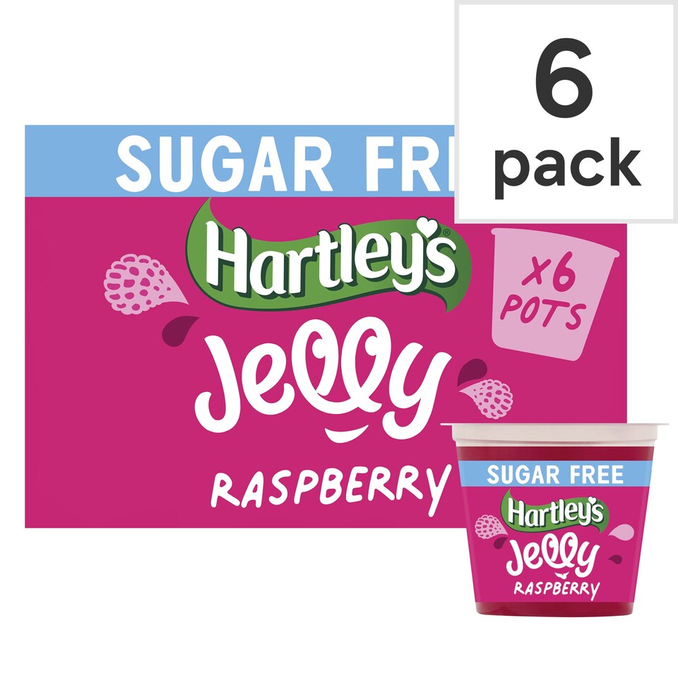 Hartleys No Added Sugar Raspberry 6 Pack Jelly 690G - Tesco Groceries
