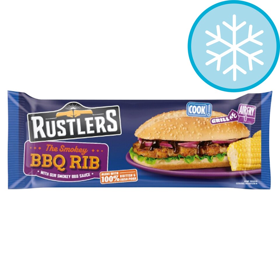 Rustlers The Smokey BBQ Rib with Our Smokey BBQ Sauce 162g - Tesco ...