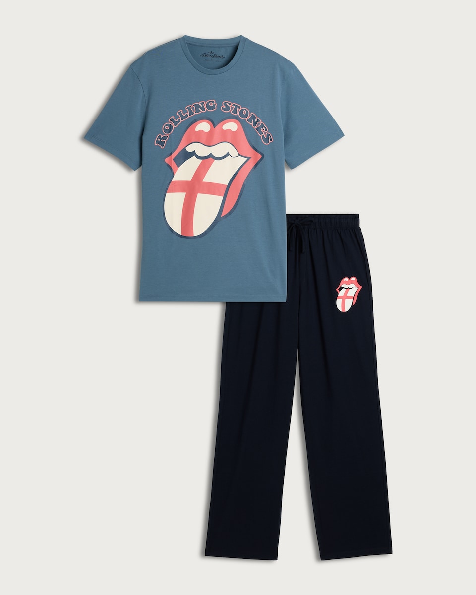 Rolling Stones Pure Cotton Pyjama Set in Multi - Tesco Groceries