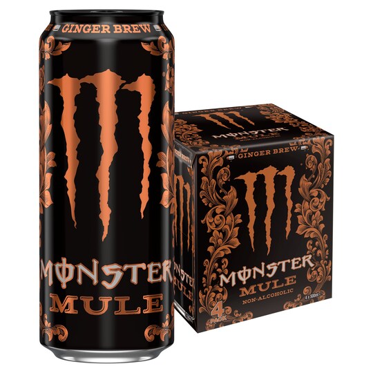 Monster Mule Ginger Brew 4 X 500Ml - Tesco Groceries