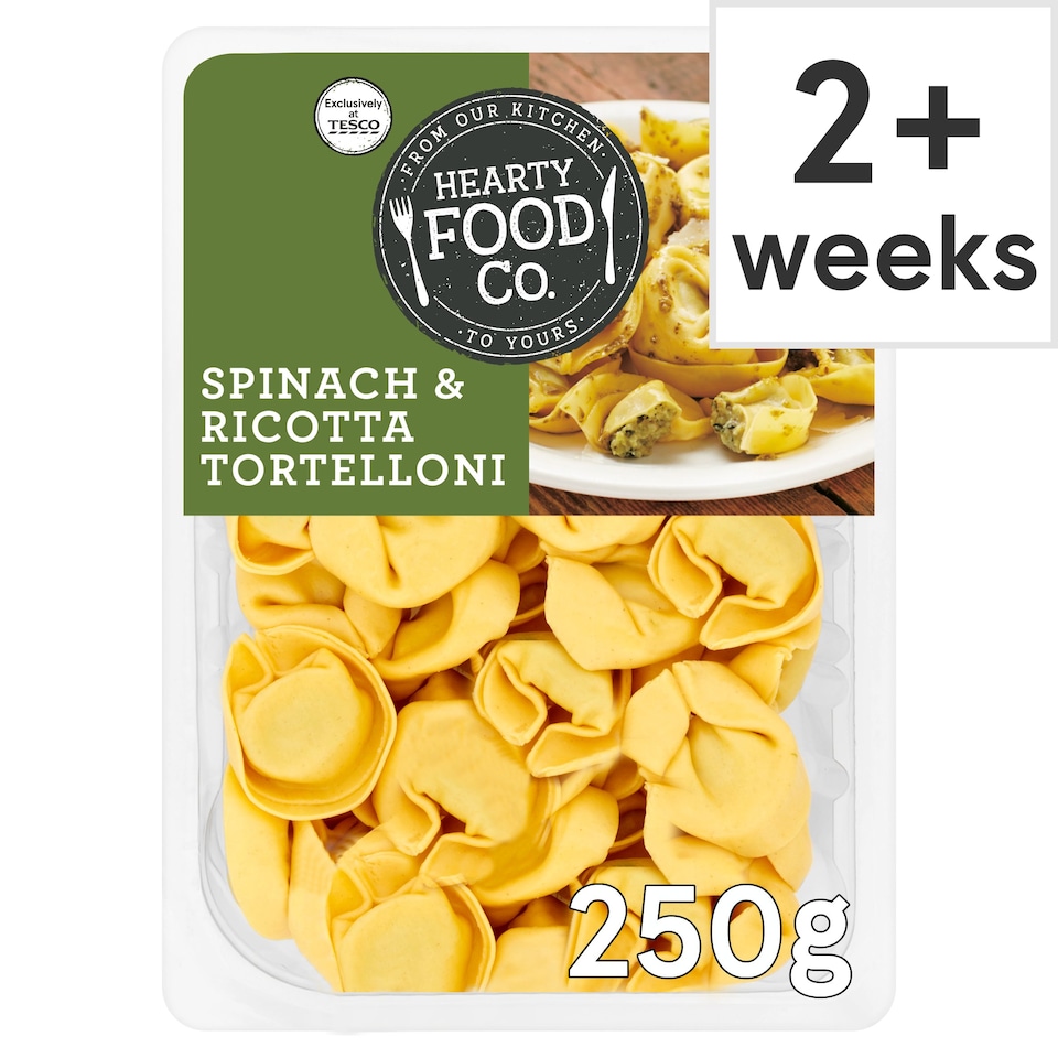 Hearty Food Co. Spinach & Ricotta Tortelloni 250G - Tesco Groceries