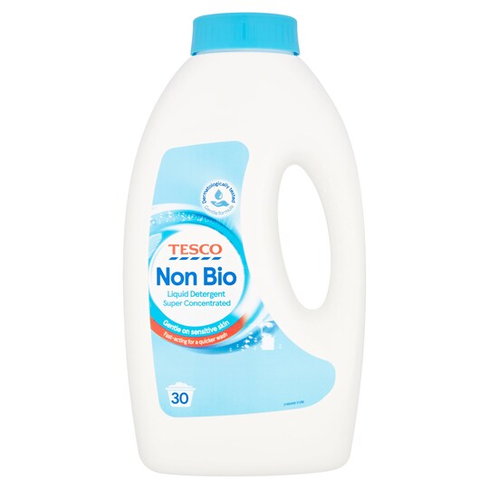 Tesco Non Biological Liquid Detergent Super Concentrated 900Ml - Tesco ...
