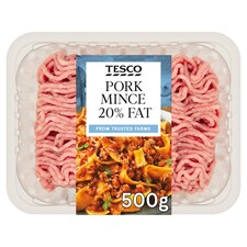Tesco Pork Mince 20% Fat 500G - Tesco Groceries