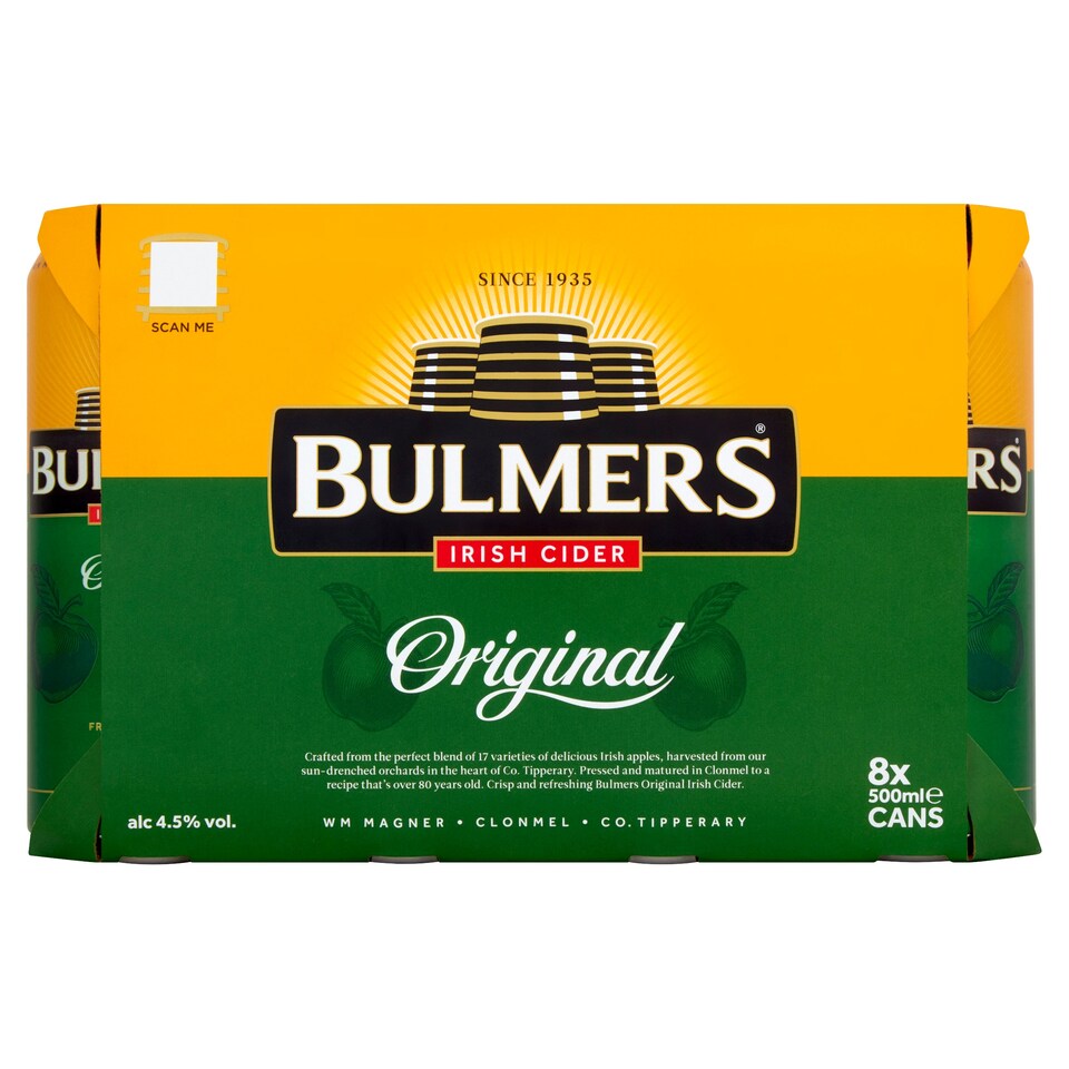 Bulmers Original 8X50cl Can - Tesco Groceries