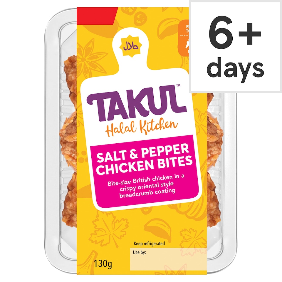 Takul Halal Kitchen Salt & Pepper Chicken Bites 130g - Tesco Groceries