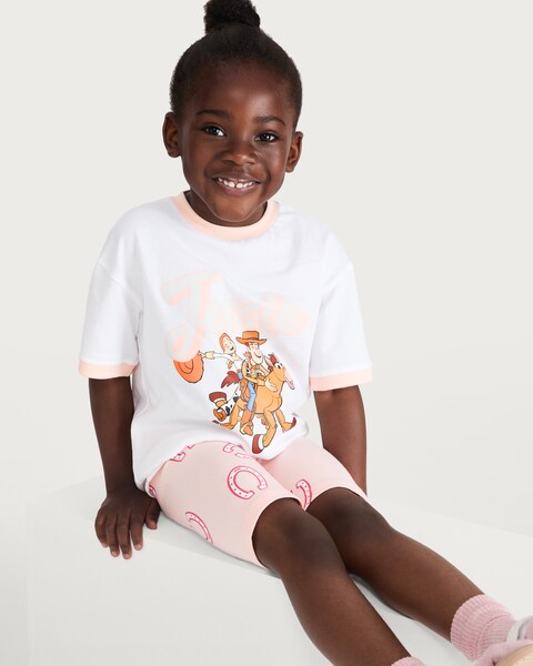 Disney Pure Cotton Toy Story Jessie and Bullseye Pyjama Set in White ...