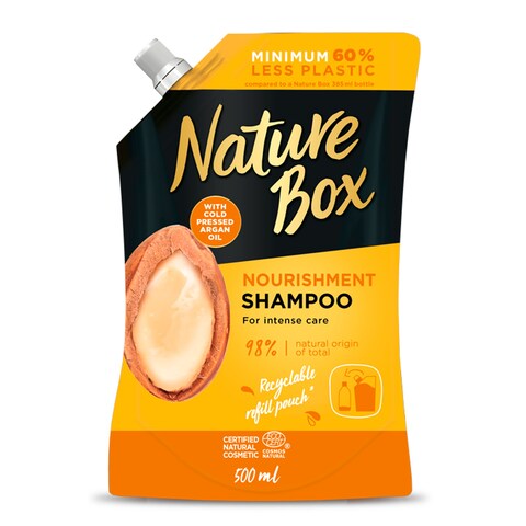 Nature Box sampon utántölt& argán olajjal a puha hajért 500 ml - Tesco ...