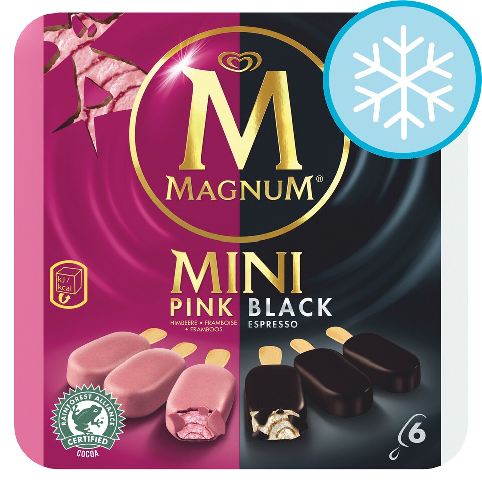 MAGNUM MINI PINK RASPBERRY BLACK ESPRESSO 6X60ML - Tesco Groceries