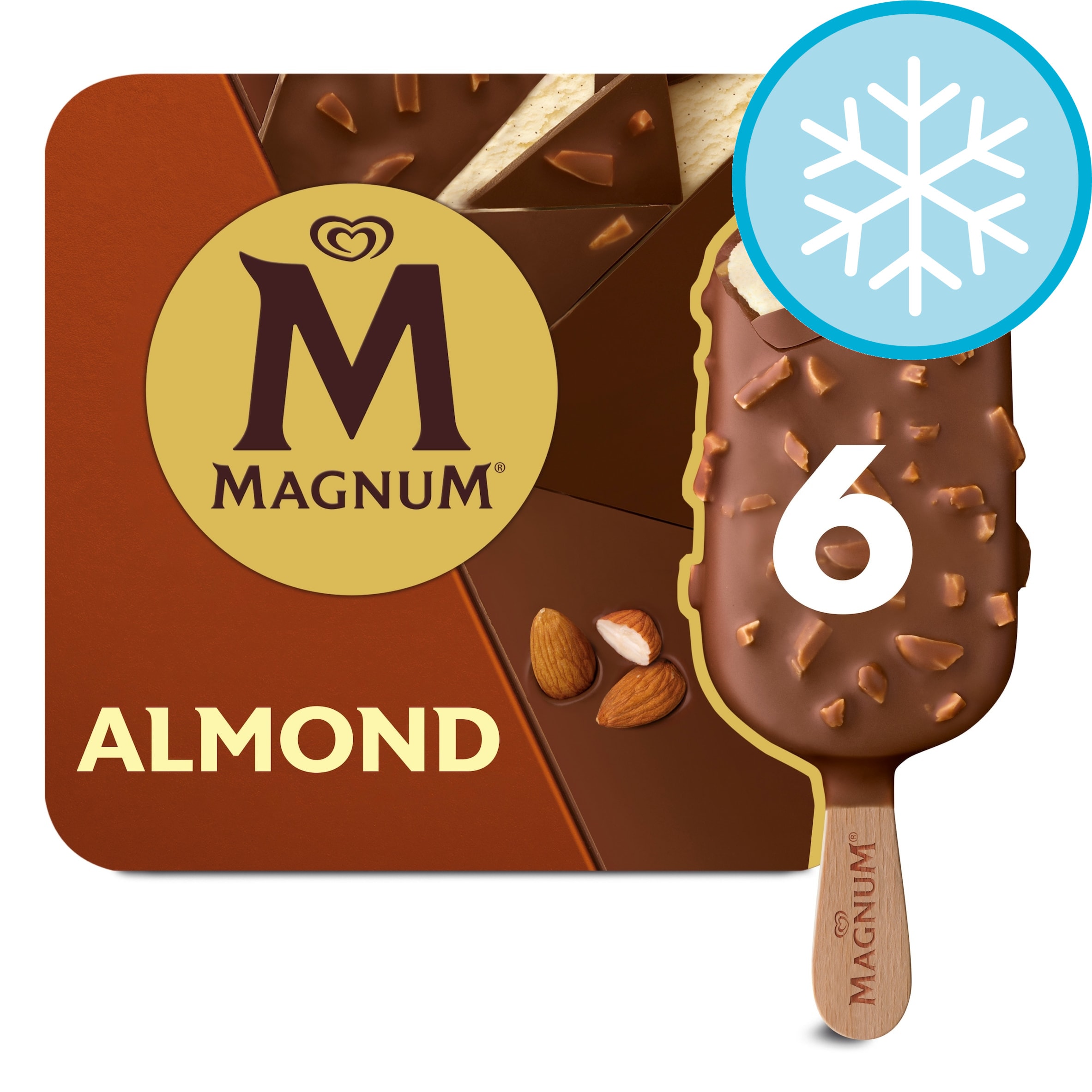 Magnum Almond Ice Cream Sticks 6x100ml - Tesco Groceries
