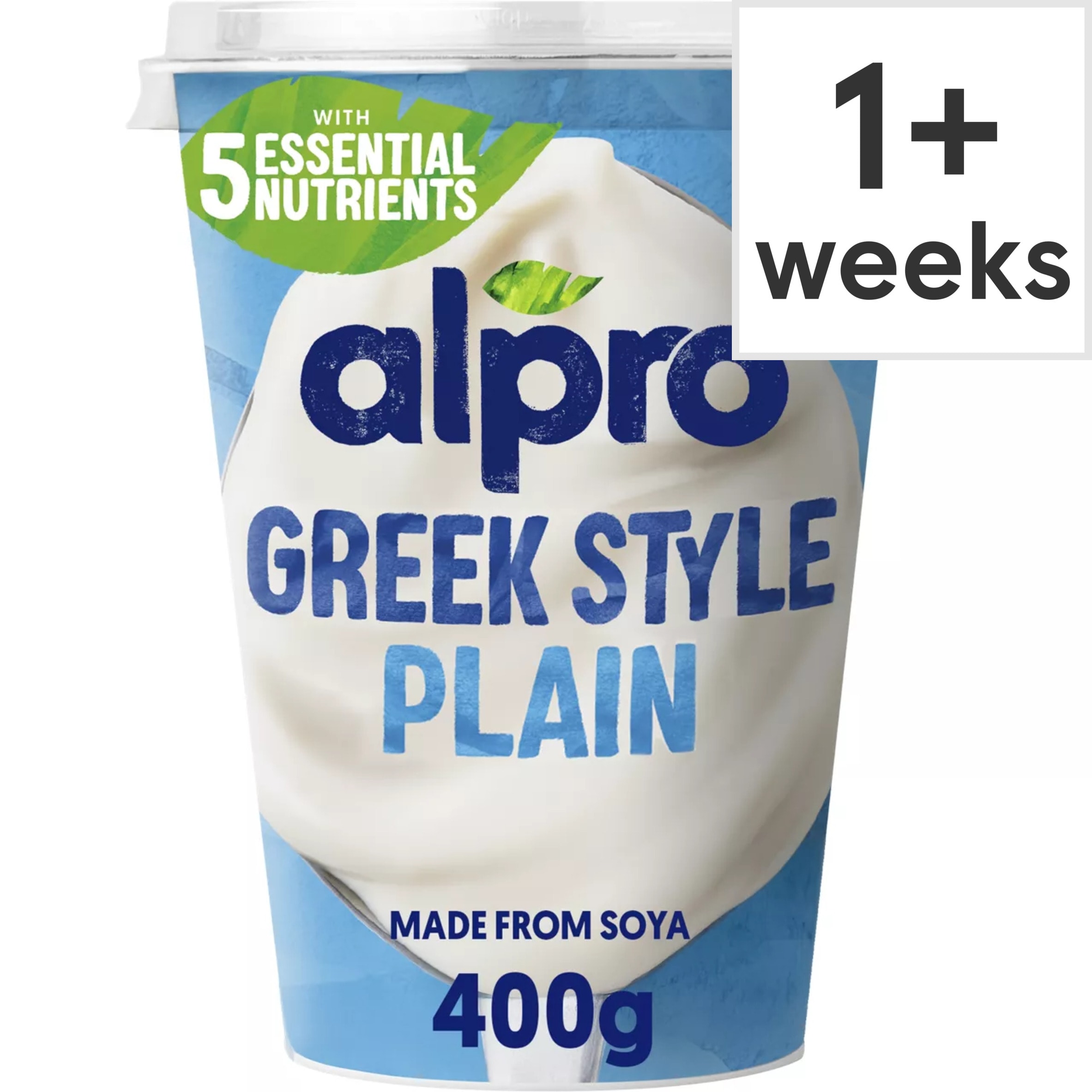 Alpro Greek Style Plain Dairy Free Yoghurt Alternative 400g - Tesco ...