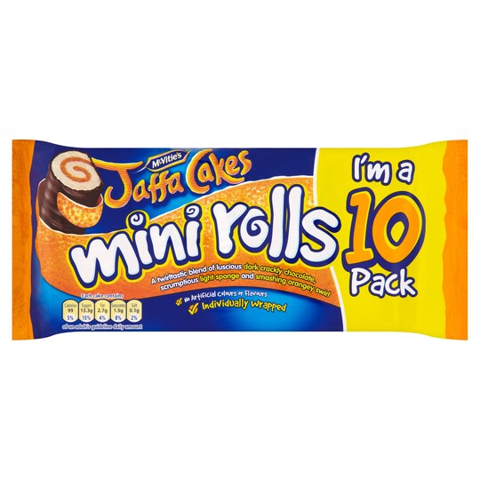 MCVITIES JAFFA MINI ROLLS 10 PK - Tesco Groceries