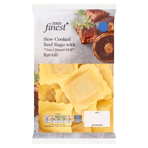 Tesco Finest Slow Cooked Beef Ragu Ravioli 250G - Tesco Groceries