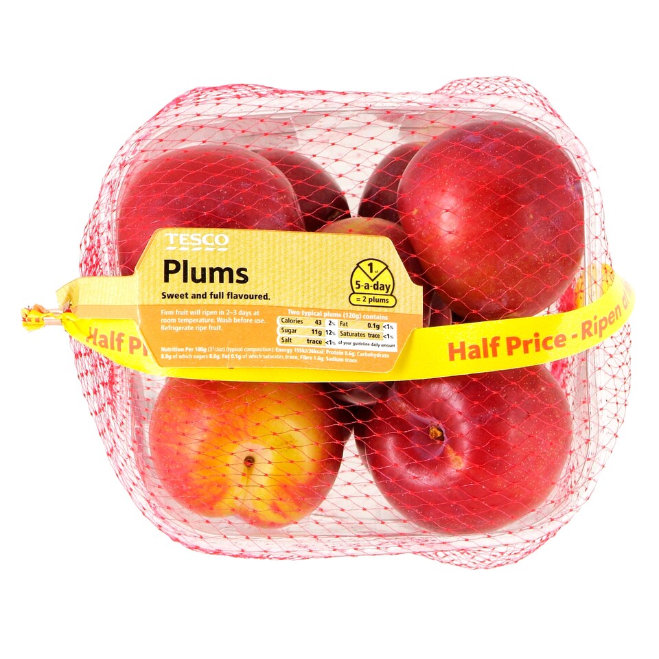 British Punnet Plums - Tesco Groceries