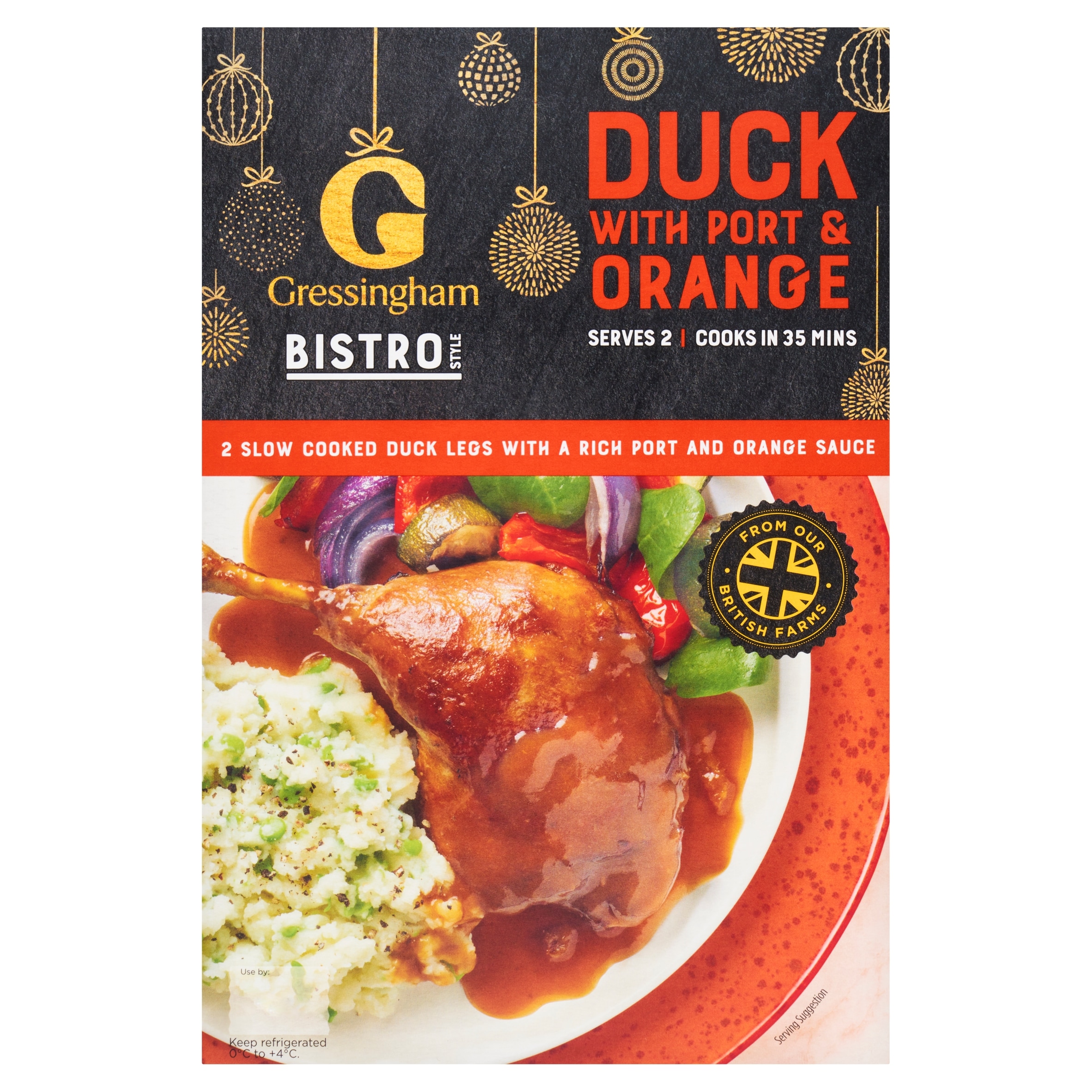 Gressingham Bistro Style Duck Legs with Port & Orange Sauce 530g ...
