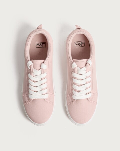 F&F Canvas Trainers in Pink - Tesco Groceries
