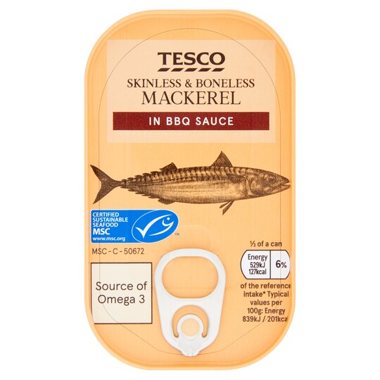 Tesco Mackerel In Bbq Sauce 125g Tesco Groceries