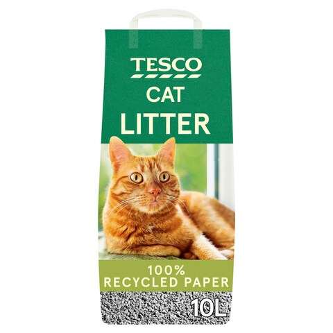 Tesco 100% Recycled Paper Cat Litter 10L - Tesco Groceries