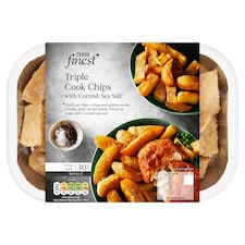 Tesco Finest Triple Cook Chips with Cornish Sea Salt 400g - Tesco Groceries
