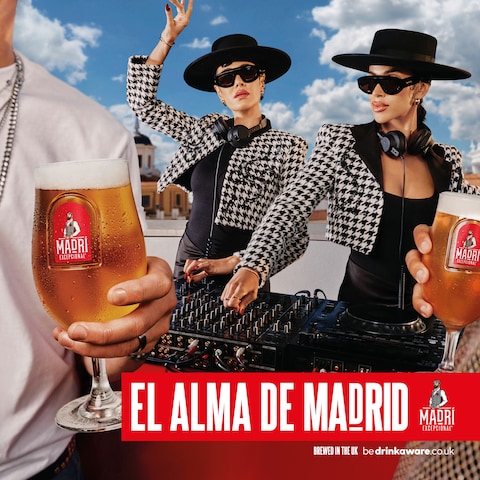 Madri Excepcional Premium Lager Beer Bottle 12 x 330ml - Tesco Groceries