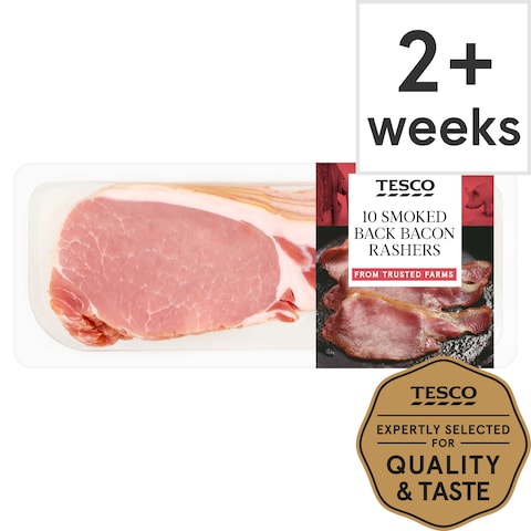 Tesco Smoked Back Bacon Rashers 300G - Tesco Groceries