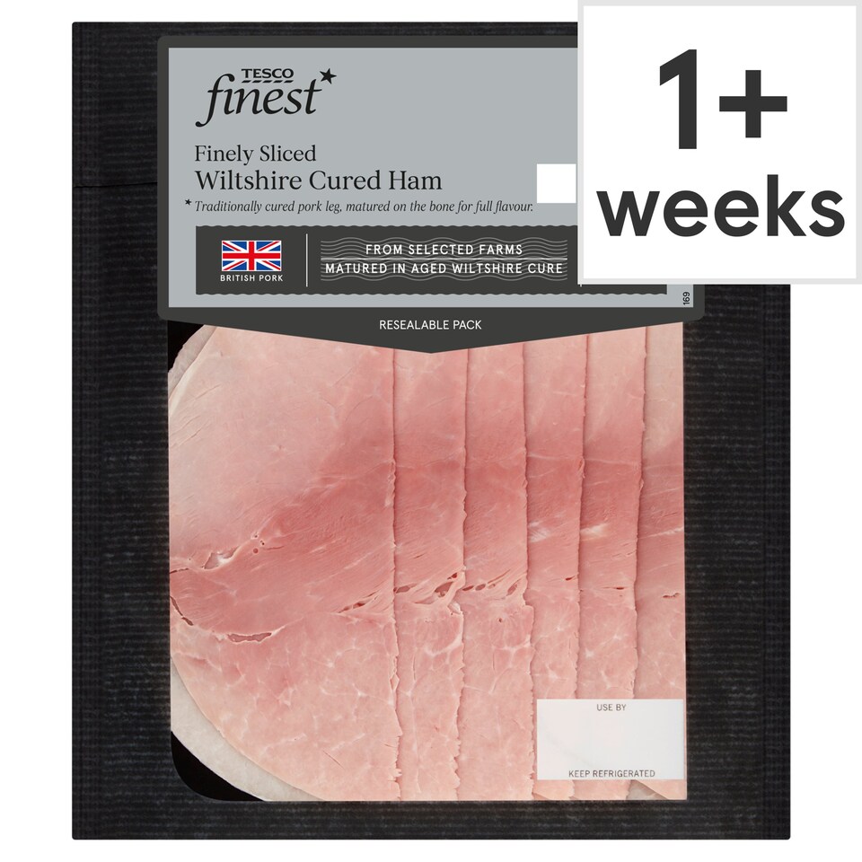 Tesco Finest Finely Sliced Wiltshire Cured Ham 120g - Tesco Groceries