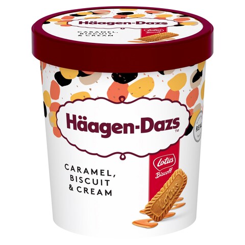 Häagen-Dazs Smotanová zmrzlina s kúskami sušienok a mlie&nym karamelom ...