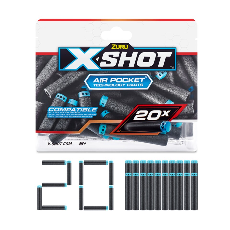 X-Shot Air Pocket Dart Refill 20 Pack - Tesco Groceries