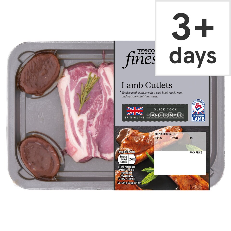 Tesco Finest Lamb Cutlets 300g-400g - Tesco Groceries