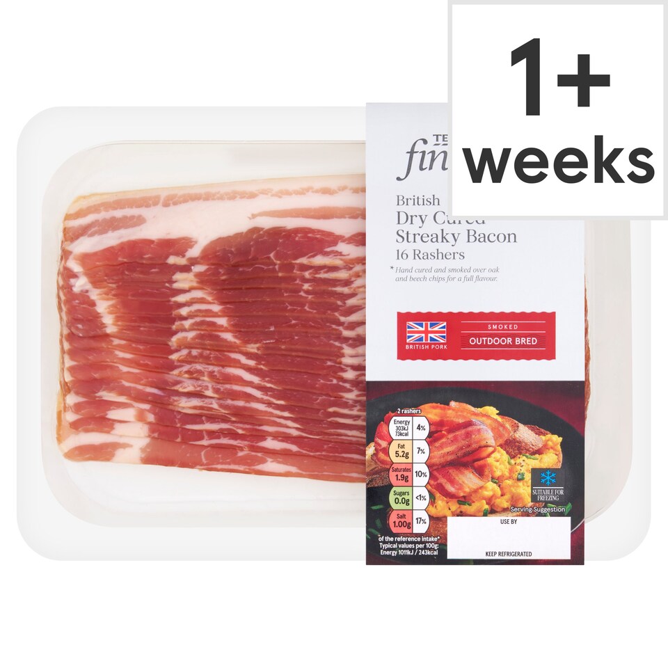 Tesco Finest Smoked Dry Cure Streaky Bacon 240G - Tesco Groceries