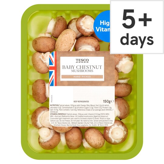 Tesco Chestnut Baby Button Mushrooms 150G - Tesco Groceries