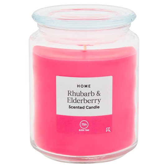 Tesco 490G Scented Candle - Rhubarb & Elderberry - Tesco Groceries